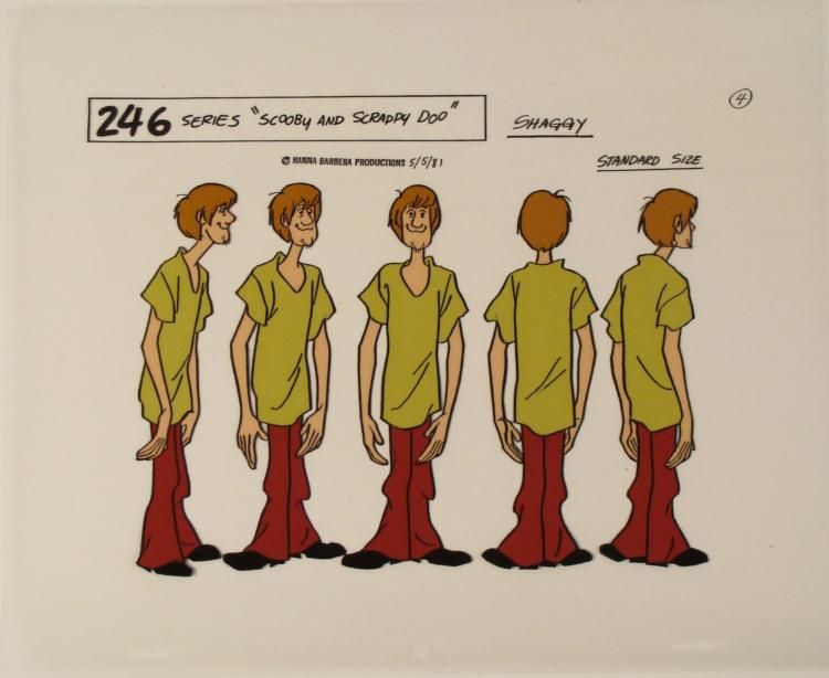 Animation Shaggy Scoopy Doo Orig Cel Every Angle Art