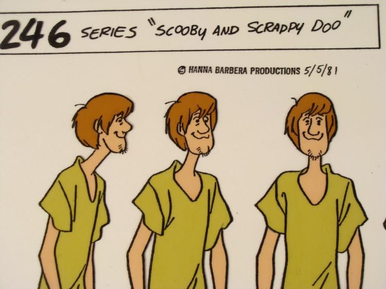 Animation Shaggy Scoopy Doo Orig Cel Every Angle Art