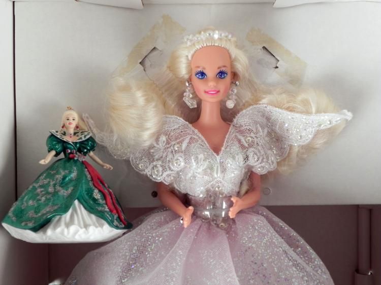 Holiday Angel Christmas Tree Topper Ornament Barbie MIB
