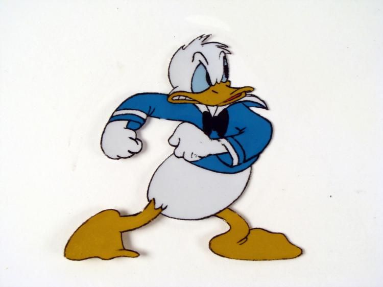 Cel Animation Full Steam Ahead Original Donald Duck Art