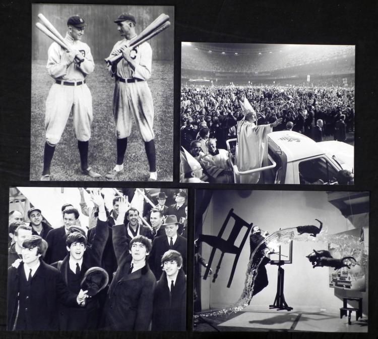 4 Photos - Beatles, Pope Paul, Joe Jackson, Cobb, Dali