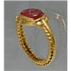 A Roman Carnelian Intaglio Set in Roman Gold Mount