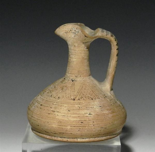 A Greek Geometric Pottery Oinochoe / Lagynos