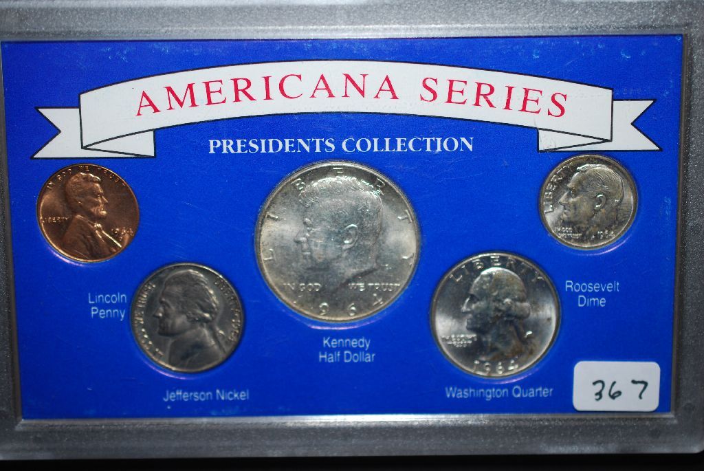 Americana Series Presidents Collection Coin Set In Display Case ...