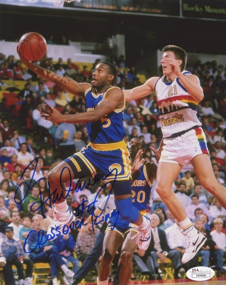 Tim Hardaway Signed Warriors 8x10 Photo Inscribed "Crossover King" (JSA ...