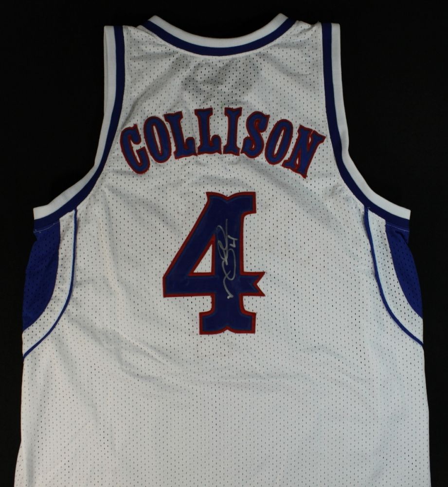 Nick Collison Signed Kansas Jersey (PA LOA)