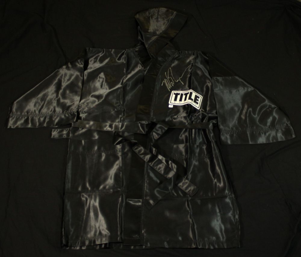 Mike Tyson Signed Title Boxing Robe (GA COA)