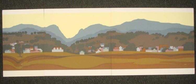 Steve Horan Signed Triptych 3 Pc Art Print Mt. Stacy