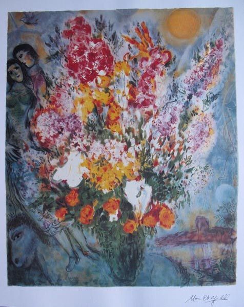 MARC CHAGALL ORIGINAL BOUQUET LIMITED ED. LITHOGRAPH