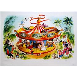 DISNEY CAROUSEL OF CHARACTERS LIMITED ED. GICLEE ANIMATION CONCEPT ART