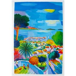 JEAN-CLAUDE PICOT THEOULE PLATE SIGNED LITHOGRAPH