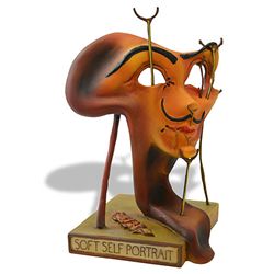 SALVADOR DALI SOFT SELF PORTRAIT WITH FRIED BACON SCULPTURE