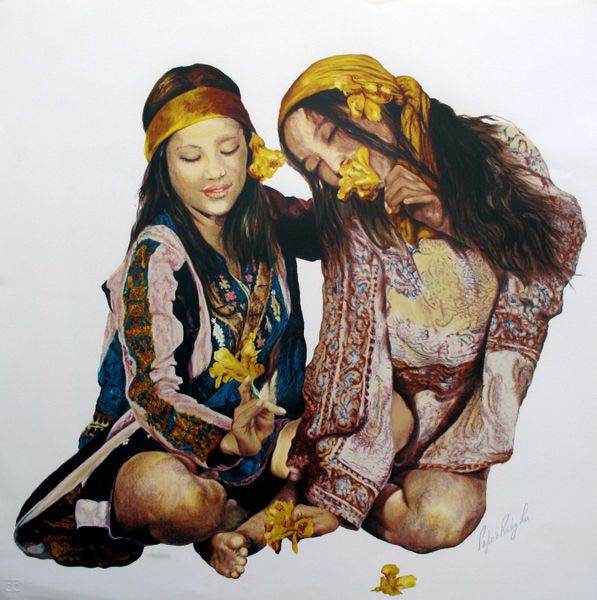 POPO AND RUBY LEE FLOWER CHILD LIMITED ED. HAND SIGNED LITHOGRAPH