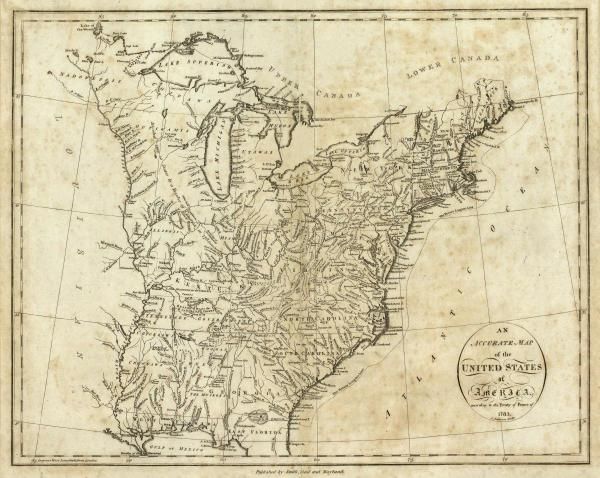 JOHN REID - MAP OF THE UNITED STATES OF AMERICA, 1796