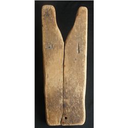 Teddy Blue Abbott’s boot jack, from his Three Deuce Ranch, carved on ...
