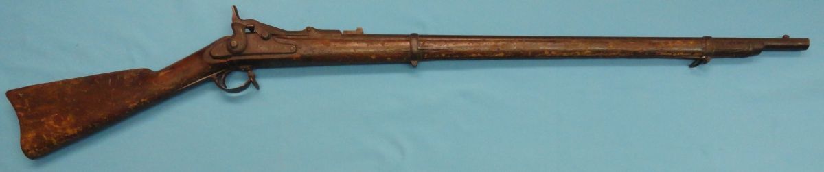 Springfield 1861 .58 Cal. musket rifle, civil war era, broken stock, s#8292
