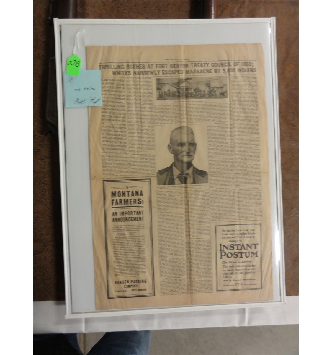 (2) Newspapers. The Fergus County Argus, no date. Thrilling Scenes At ...