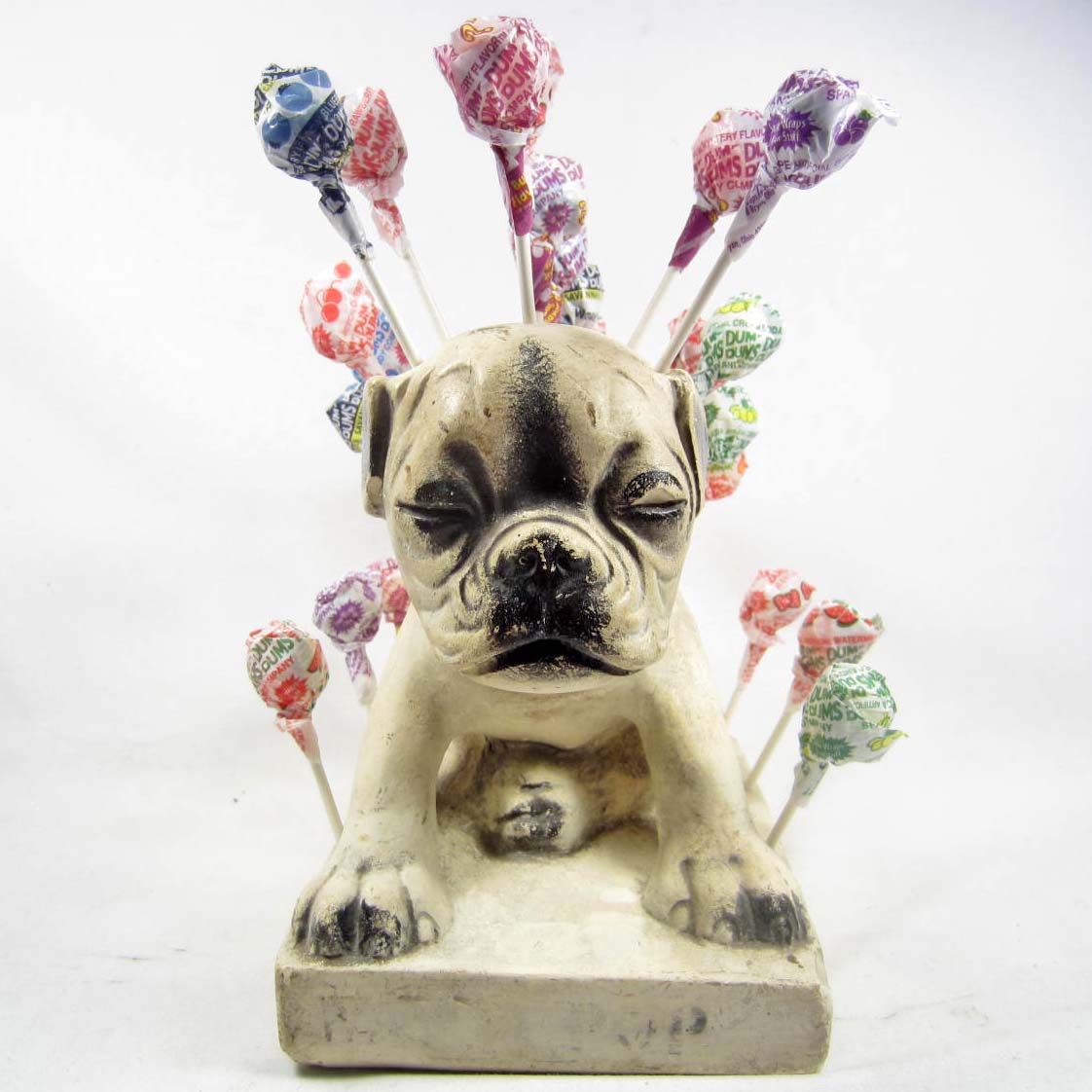 VINTAGE "WATTA POP" LOLLIPOP BULLDOG STORE COUNTER ADVERTISING DISPLAY