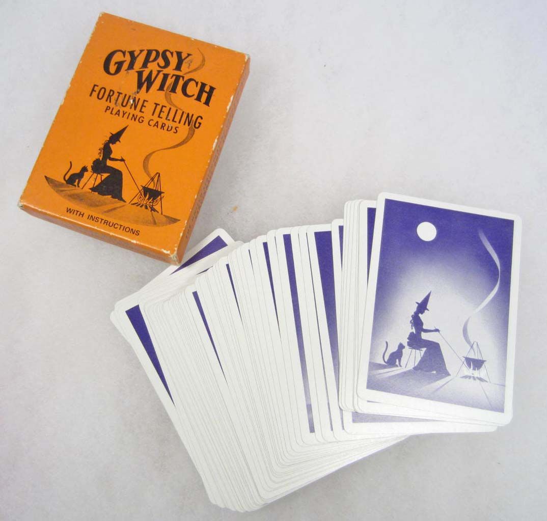 SET OF VINTAGE GYPSY WITCH FORTUNE TELLING PLAYING CARDS W/ INSTRUCTIONS