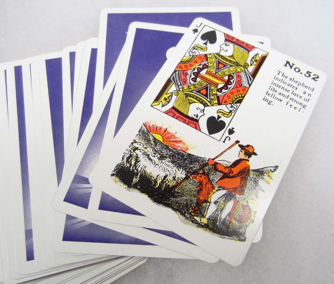 SET OF VINTAGE GYPSY WITCH FORTUNE TELLING PLAYING CARDS W/ INSTRUCTIONS