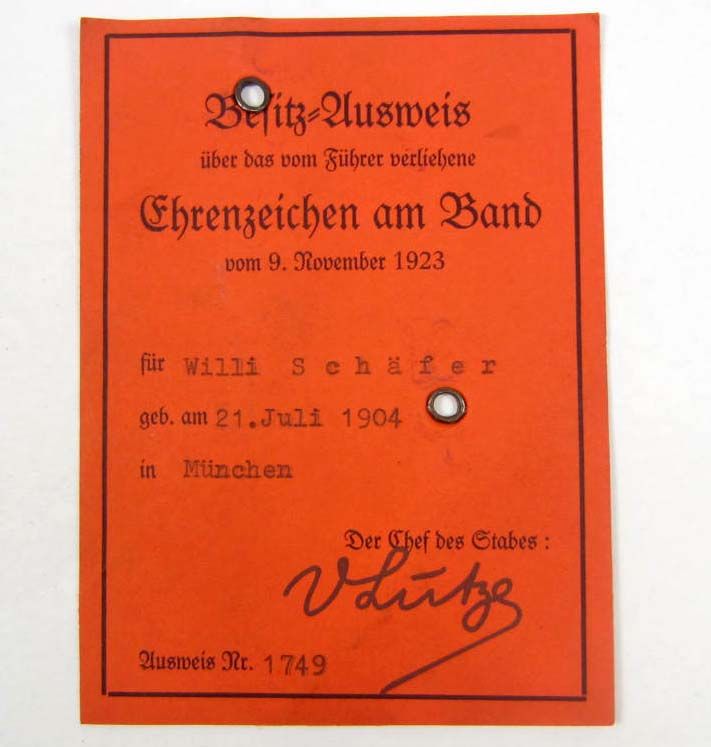 GERMAN NAZI SS AUSWEIS ID