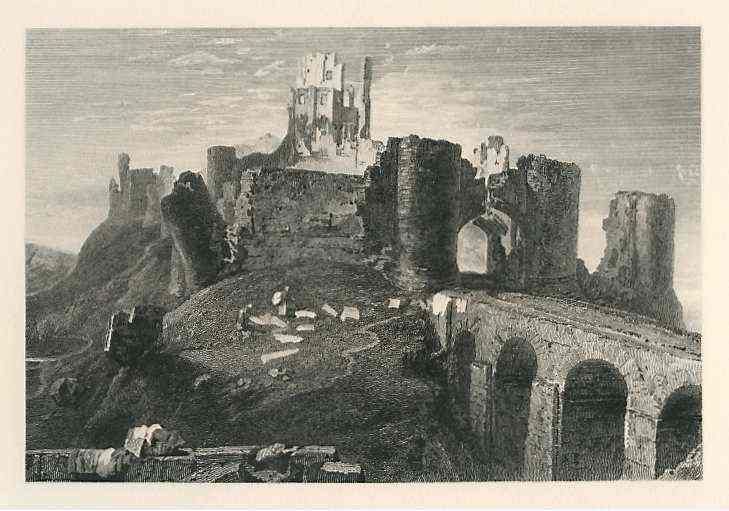 Turner "Corfe Castle" Engraving