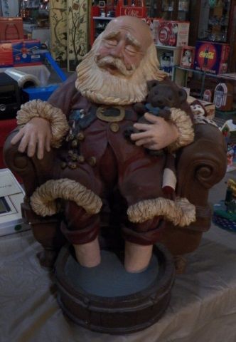 Mr. Santa Claus Santa Claus Sleeping in his Chair approx size 18" wide ...