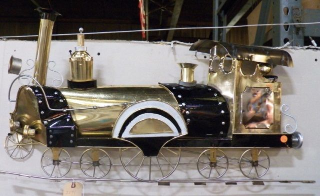 Metal Wall Art of Train Locomotive Metal Art Wall Hanger Approx Size 36 ...