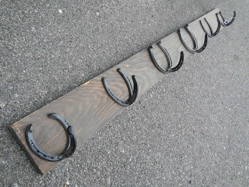 Western Americana Horse shoe Coat Rack