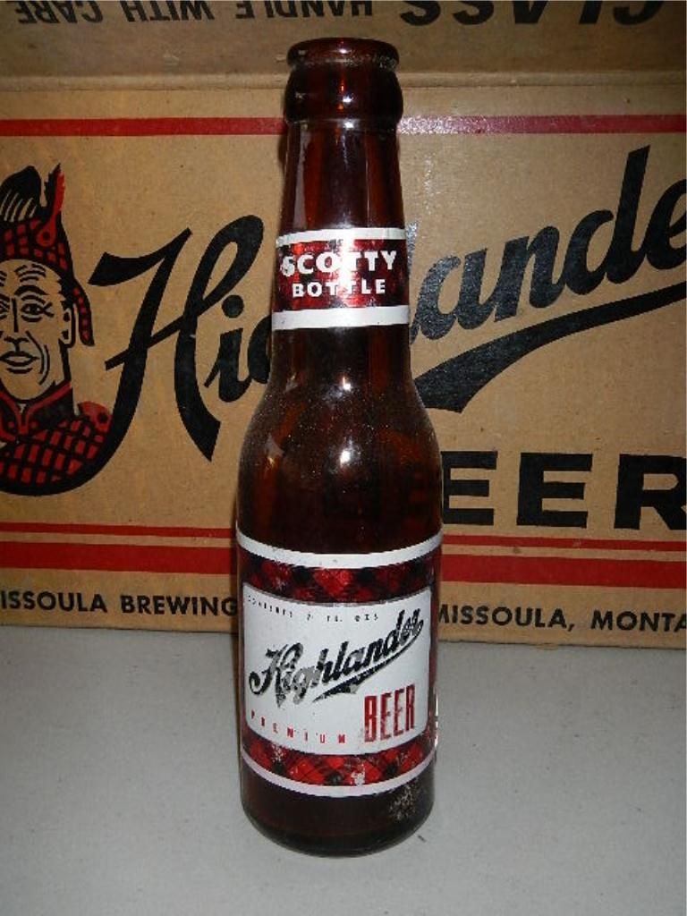 Highlander Beer Box and Bottles