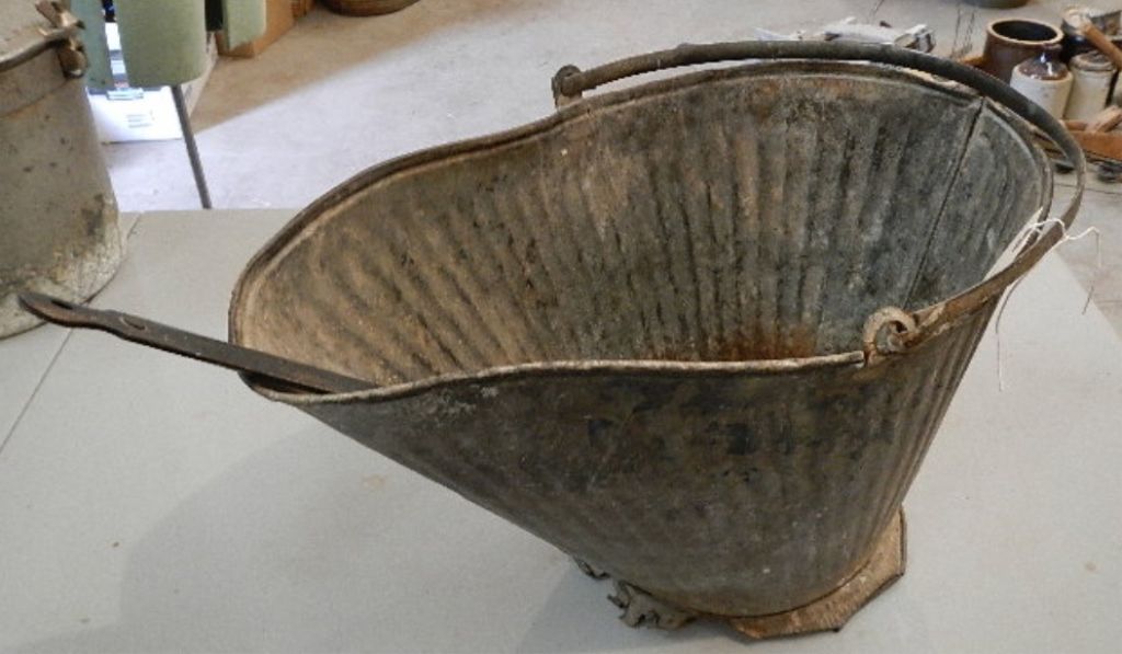 Galvanized Coal Bucket with Shovel