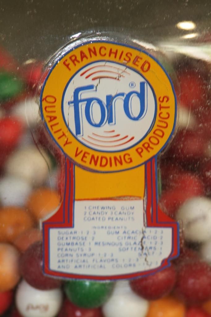Original Ford Gum Ball Machine on Stand
