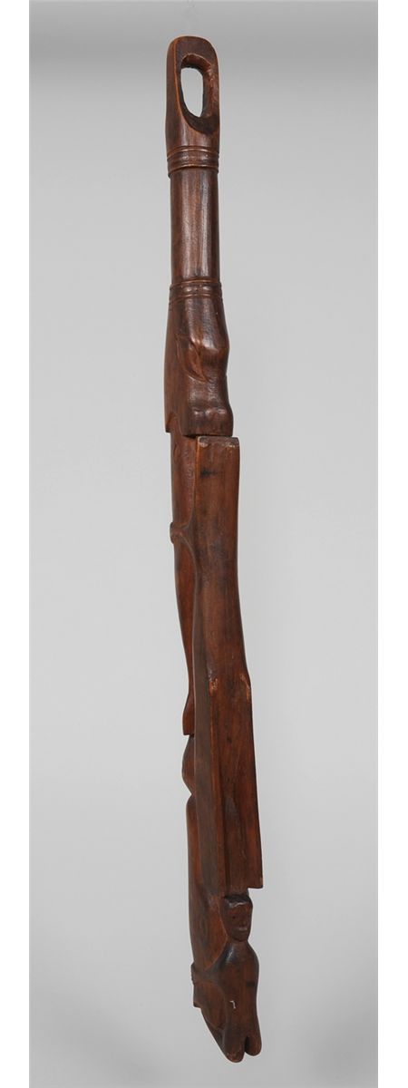 Makah Yew Wood Staff ca. 1890-1900 Attributed to Young Doctor 38" L ...