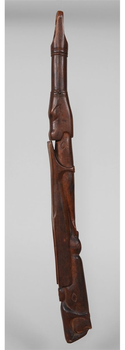 Makah Yew Wood Staff ca. 1890-1900 Attributed to Young Doctor 38" L ...