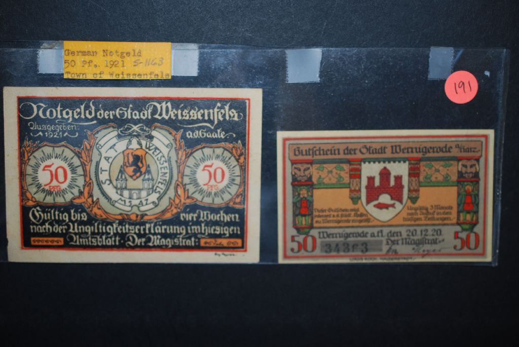 1921 German Notgeld 50 Pfennig Foreign Bank Note Town Of Weissenfels ...