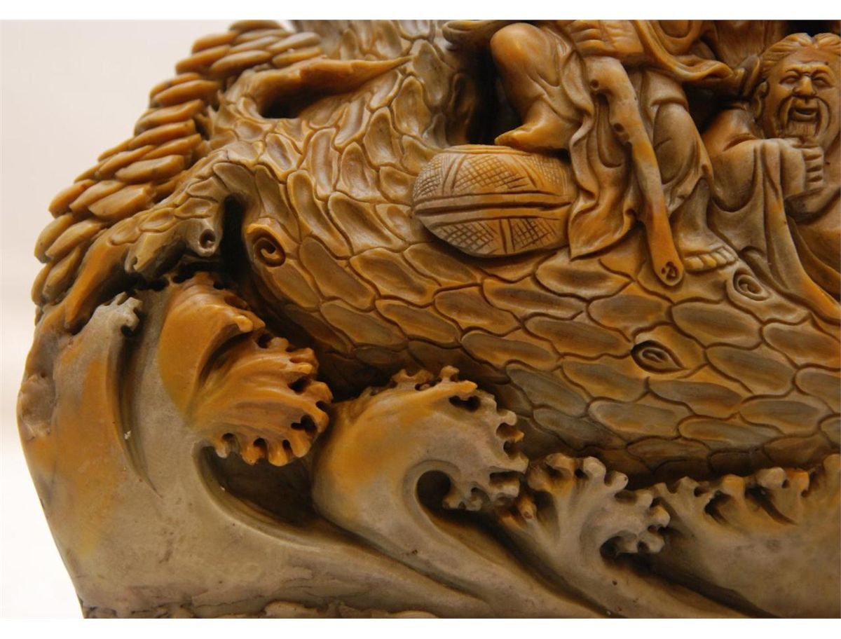 A CHINESE CARVED SHOUSHAN STONE BOULDER GROUP