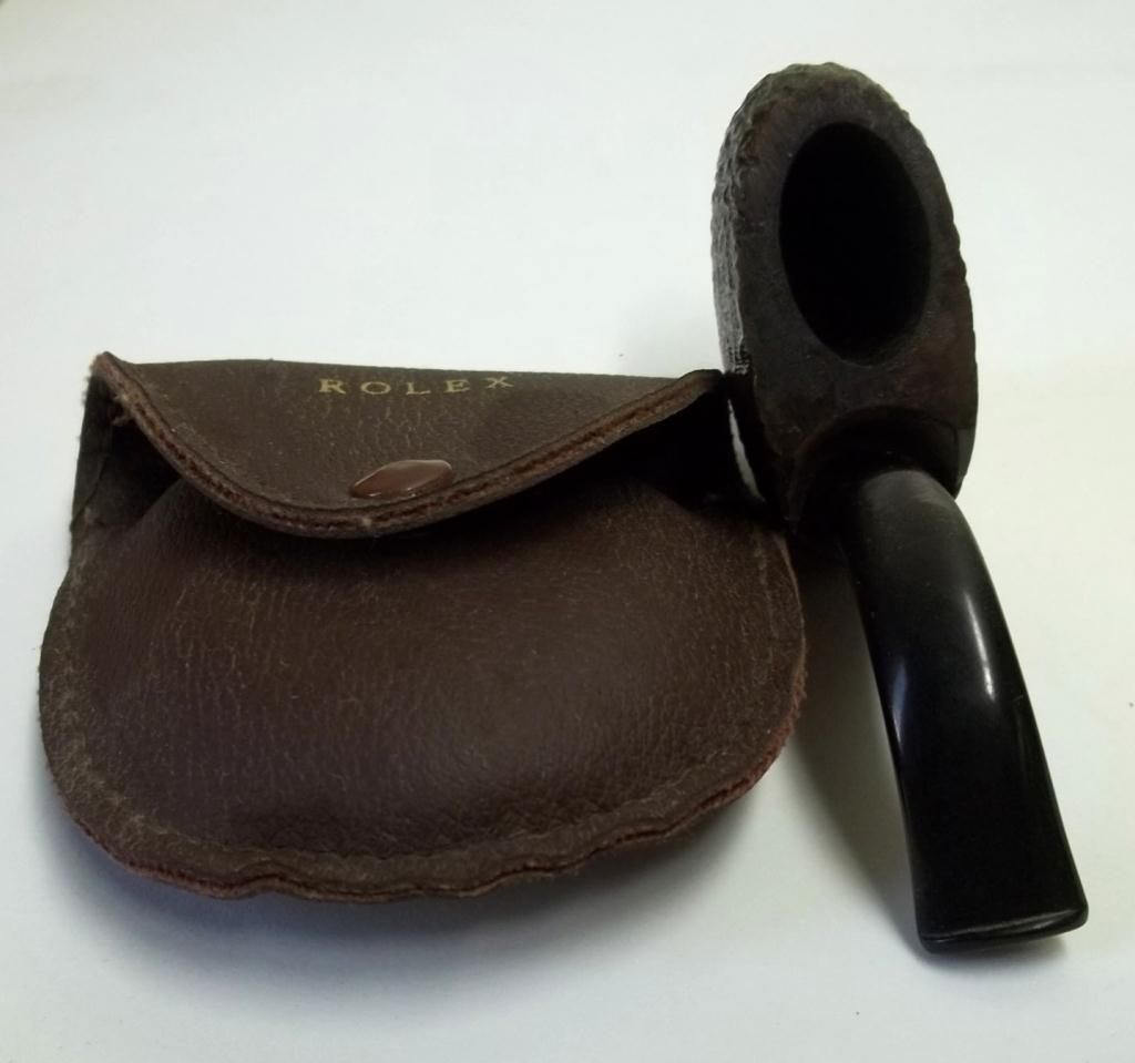 Rolex Folding Pocket Pipe w/Leather Pouch