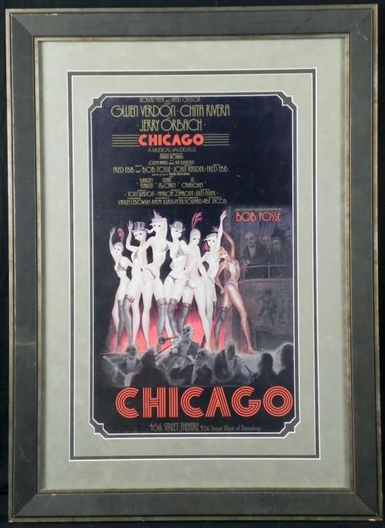 Chicago Bob Fosse Broadway Poster Framed