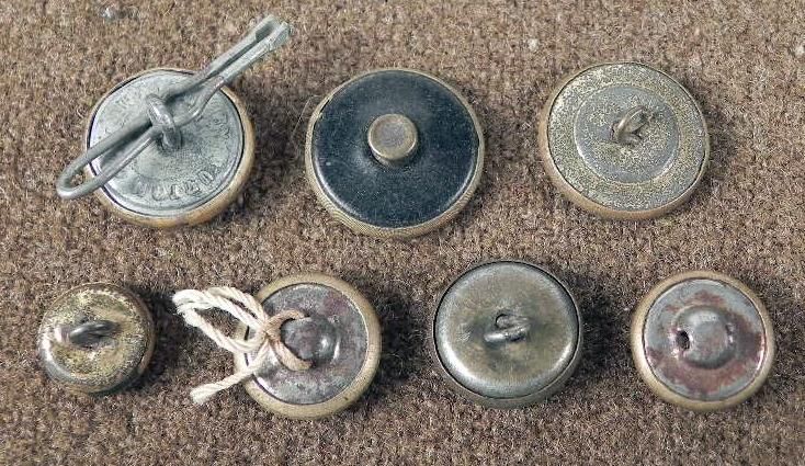 7 Spanish American War Antique Small Gilt Buttons