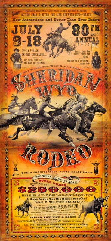 Bob Coronato - 2010 Sheridan County Wyoming Rodeo Poster