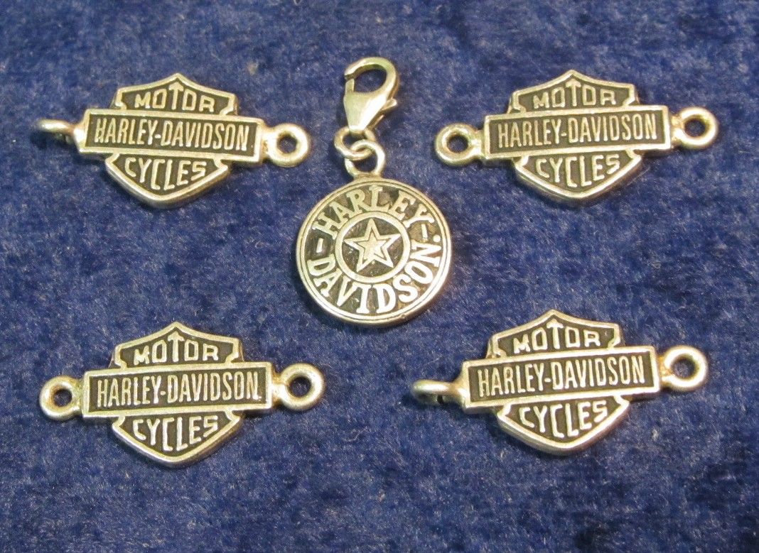 1512. (5) Harley Davidson Motorcycle Charms. All Sterling Silver. Total ...