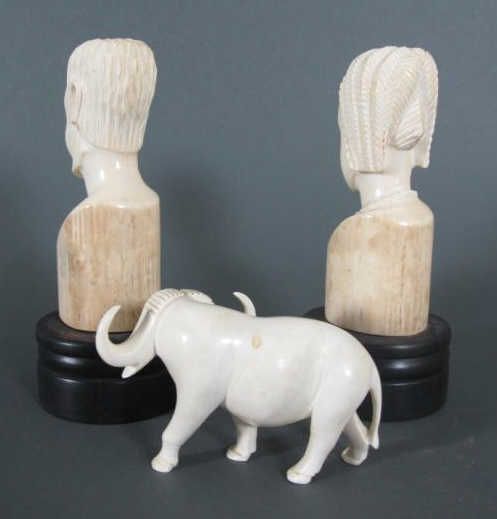 AFRICAN IVORY SCULPTURE LOT