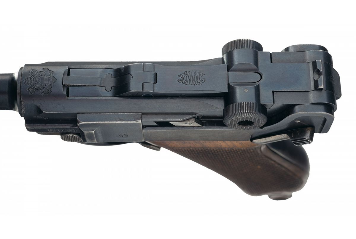 Unique DWM 1920's Era Rework American Eagle Luger Pistol with Holster
