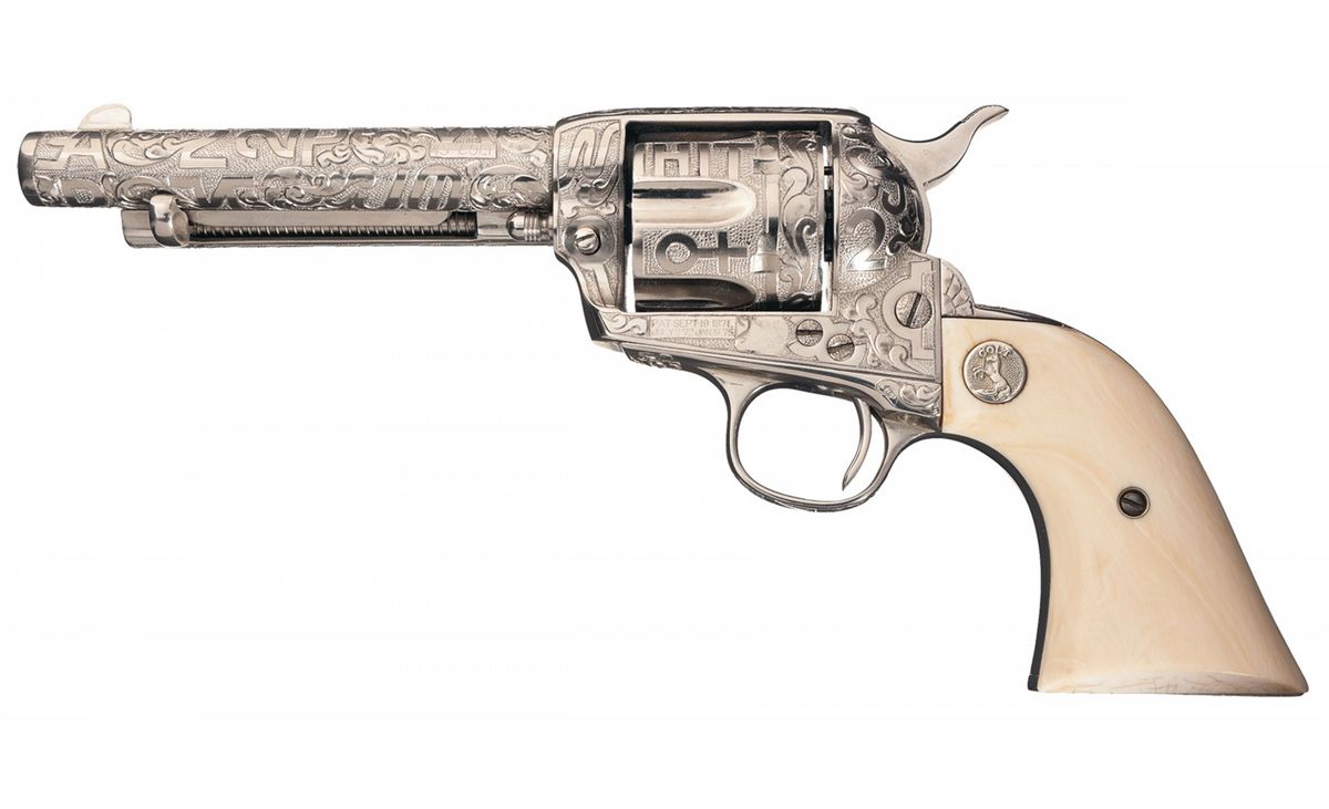 Cattle Brand Engraved Cole Agee Style Colt Single Action Army Revolver ...