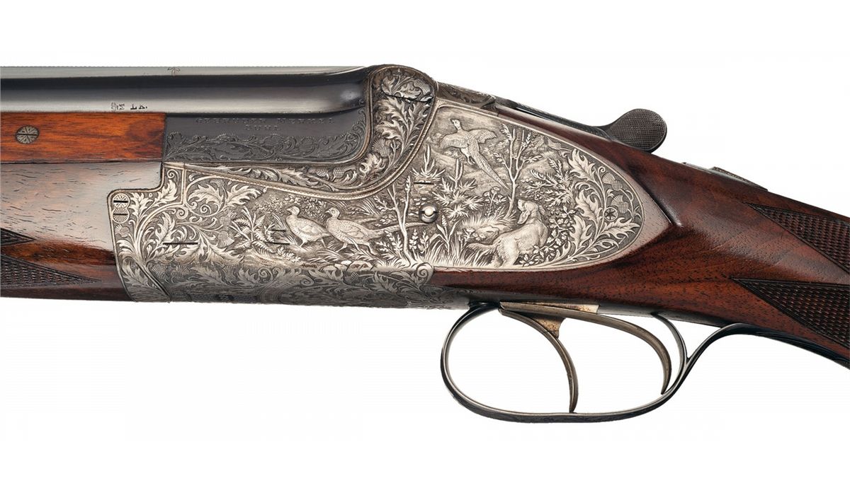 Excellent Engraved Gebruder Merkel Over/Under Shotgun with Leather ...