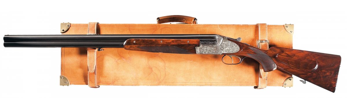 Excellent Engraved Gebruder Merkel Over/Under Shotgun with Leather ...