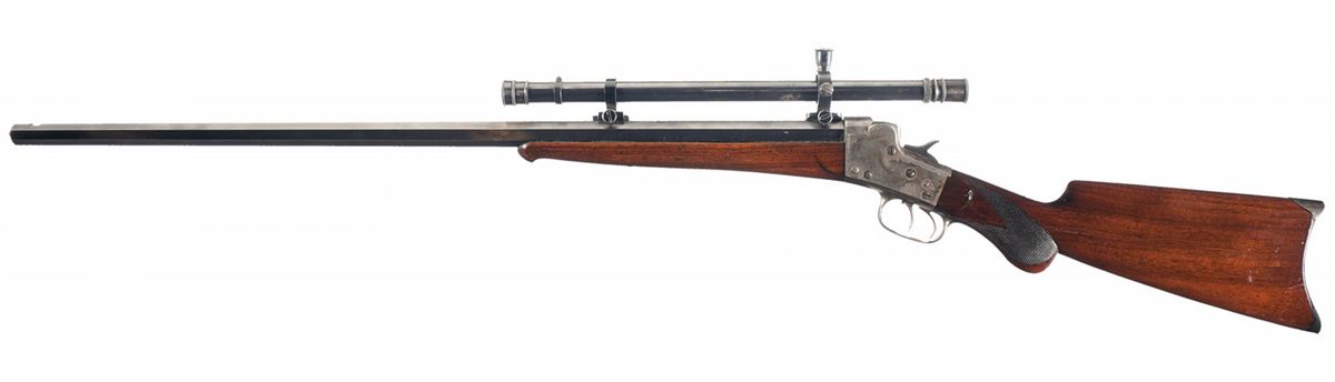 Remington Hepburn No. 3 Sporting Model Single Shot Rifle with Scope