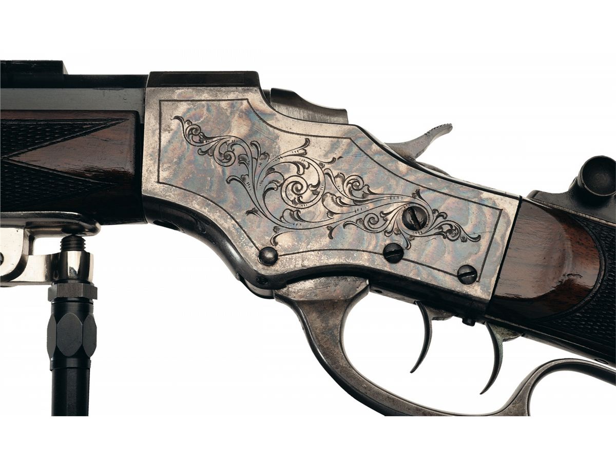 Custom Stevens No. 49 Engraved Walnut Hill Single Shot Rifle