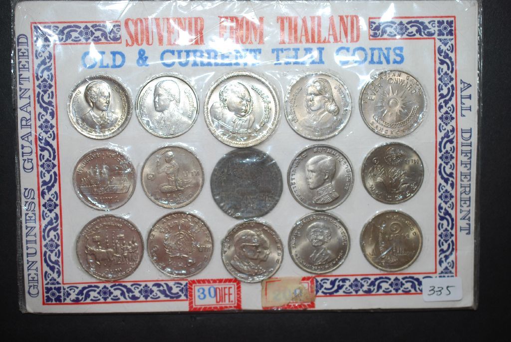Thailand Souvenir "Old & Current Thai Coins"; Lot of 29; EST. $10-20