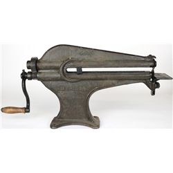 Vintage cast iron saddle shop leather splitter